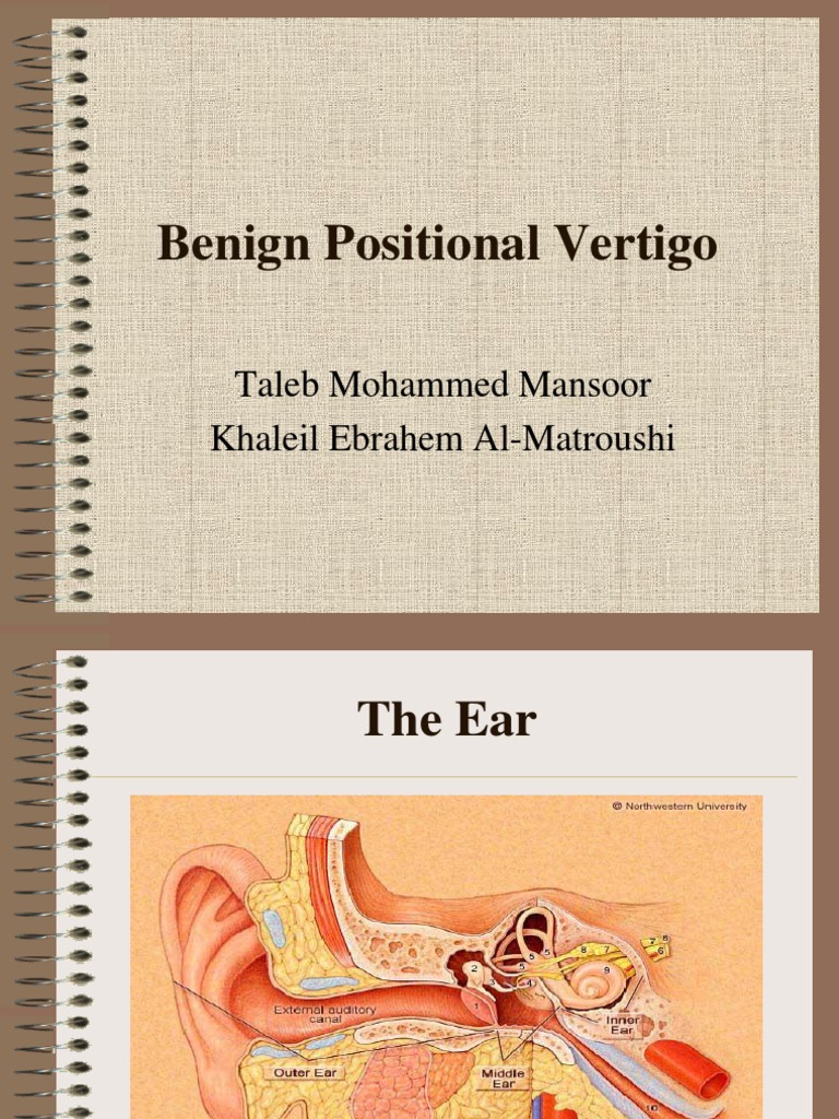 BPPV | PDF | Vertigo | Auditory System