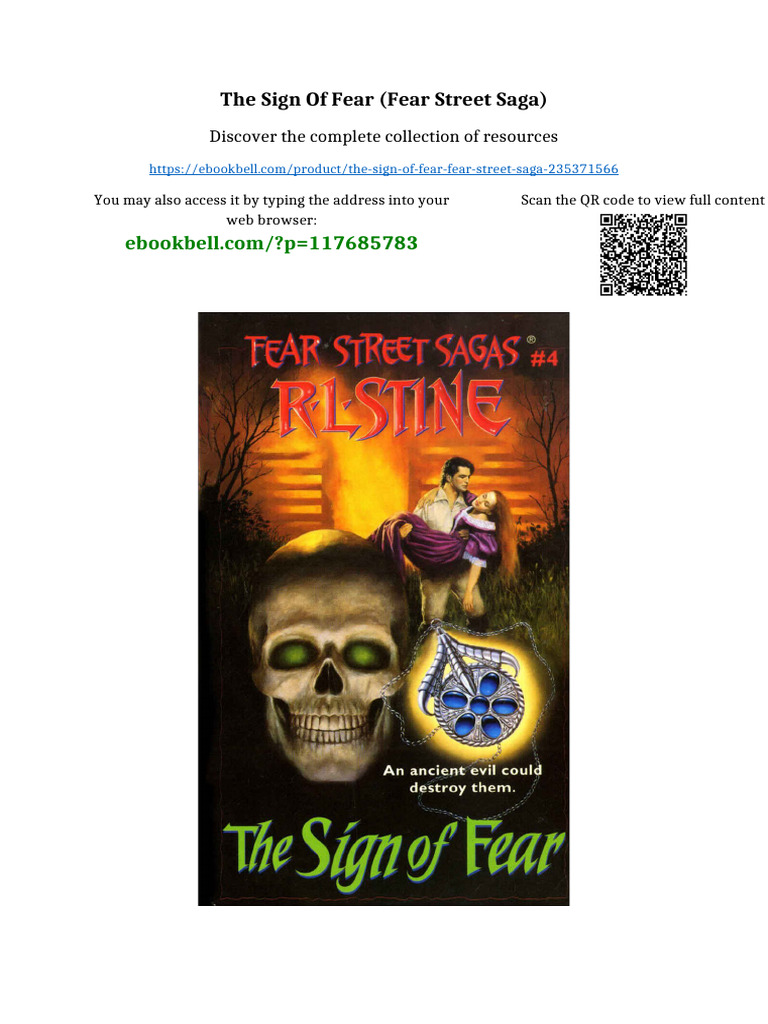 The Sign of Fear (Fear Street Saga) Download Full Chapters | PDF