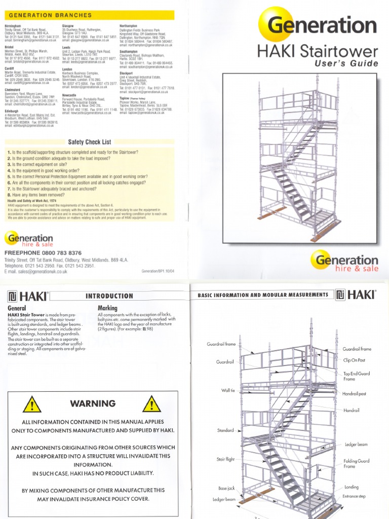 Haki Access Stairs Brochure | Scaffolding | Stairs