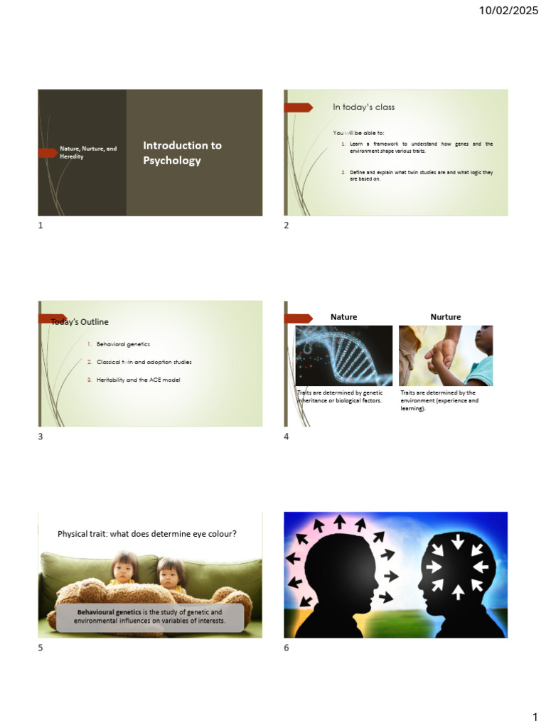 Intro Psych - 04 Heredity | PDF | Heritability | Nature Versus Nurture