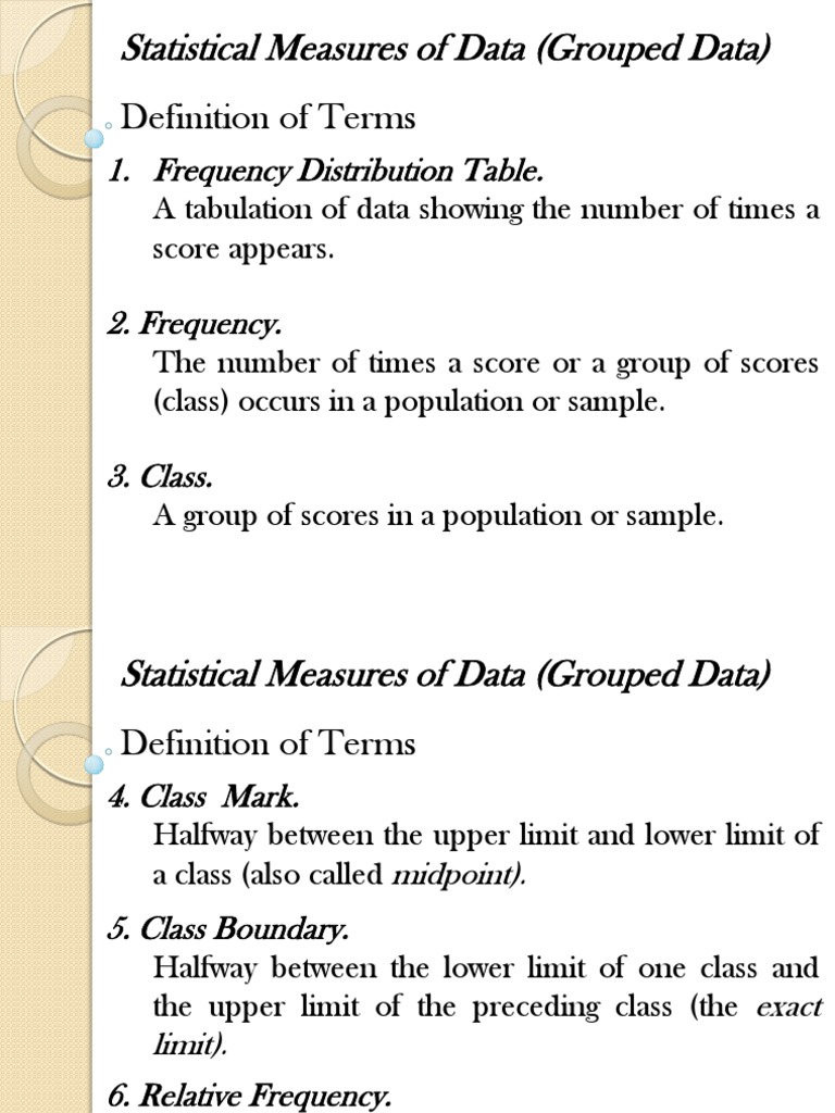 Statistics Lecture Grouped Data | PDF | Graph (Mathematics) | Data