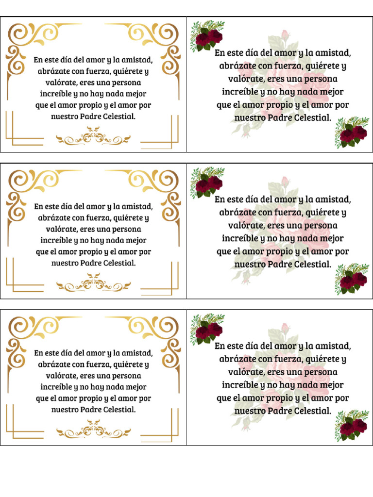 Tarjetas San Valentin | PDF