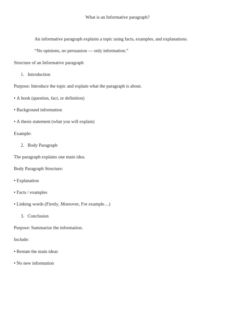What Is An Informative Essay | PDF