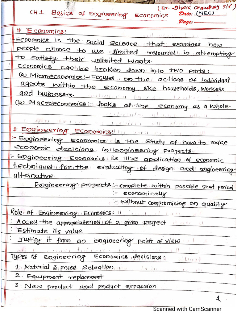 Ch1 Fundamentals of Engineering Economics Nec | PDF