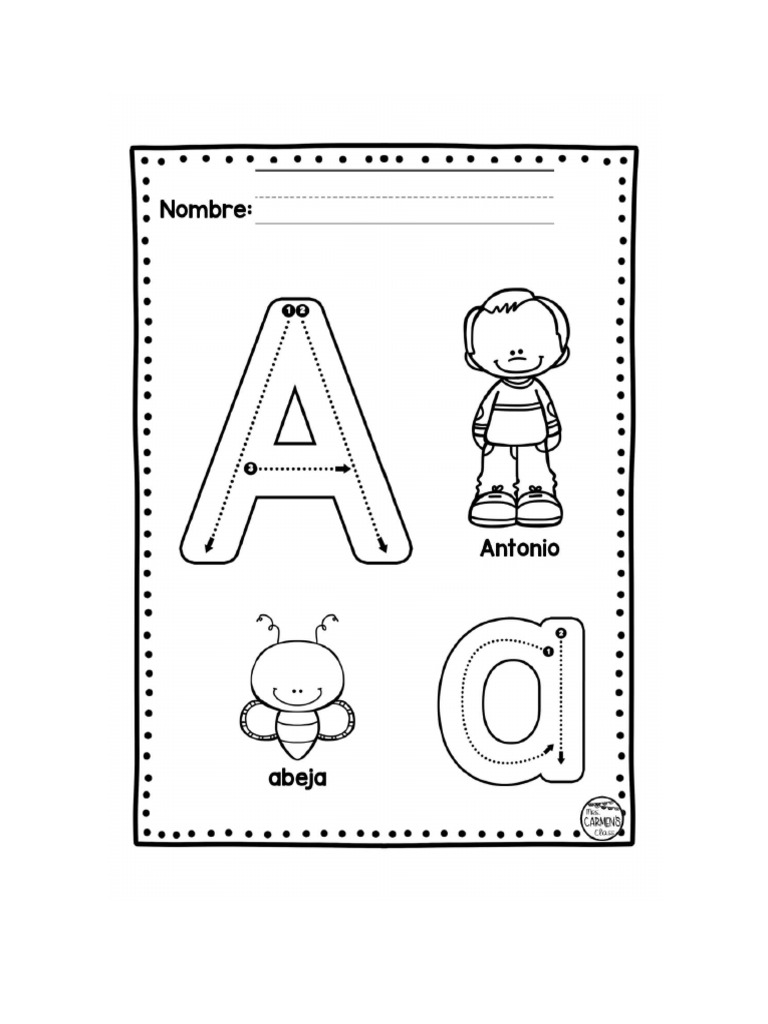 Letras Del Abecedario para Remarcar | PDF