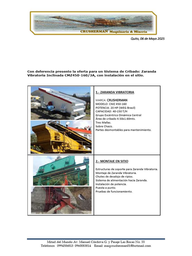 Sistema de Cribado Ing. Andrade | PDF