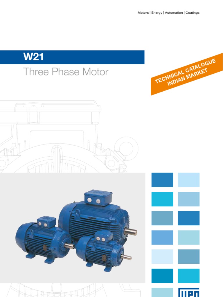 WEG w21 Three Phase Motor Indian Market 013 Brochure English | PDF ...