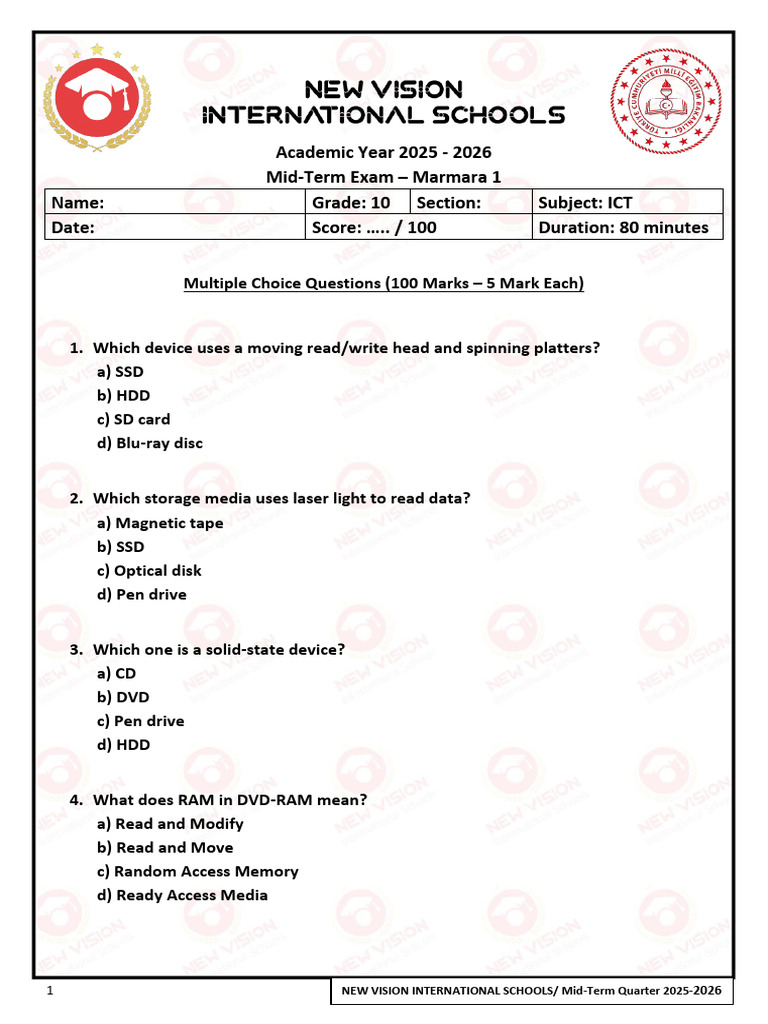 Grade - 10 M1 Q2 ICT | PDF | Hard Disk Drive | Computer Data Storage