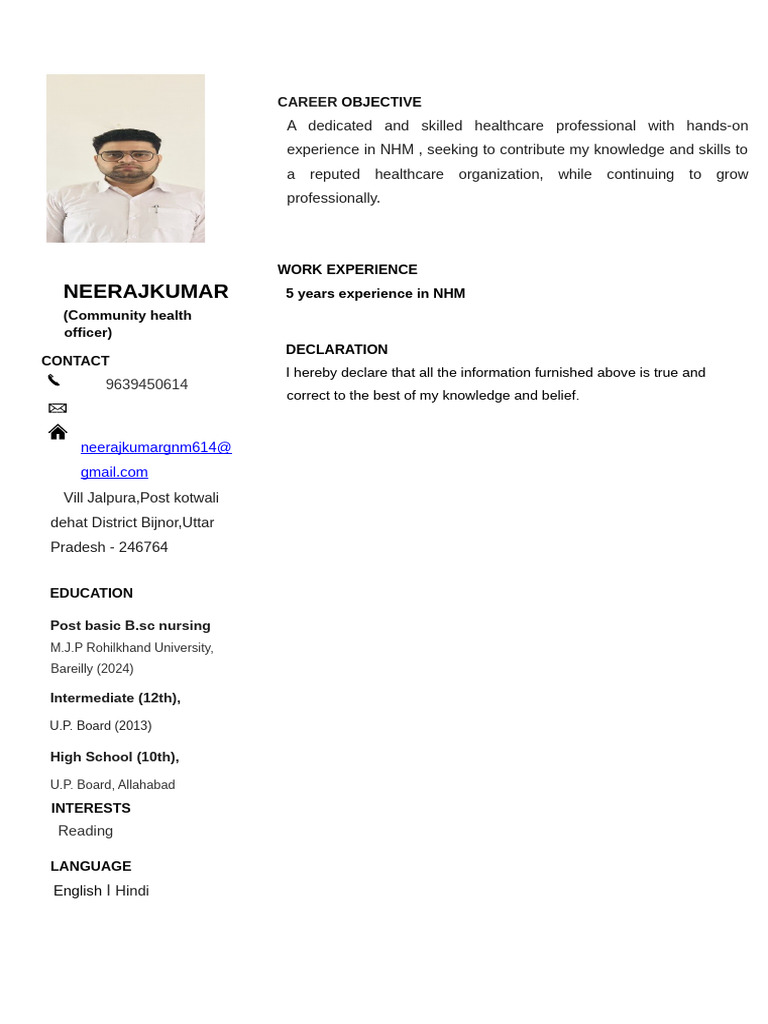 Neeraj Resume | PDF
