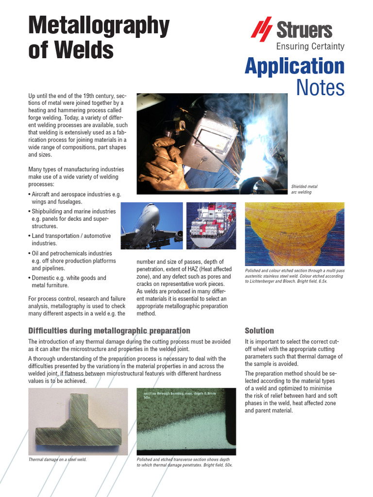 Metallograph of Welds | PDF | Welding | Construction