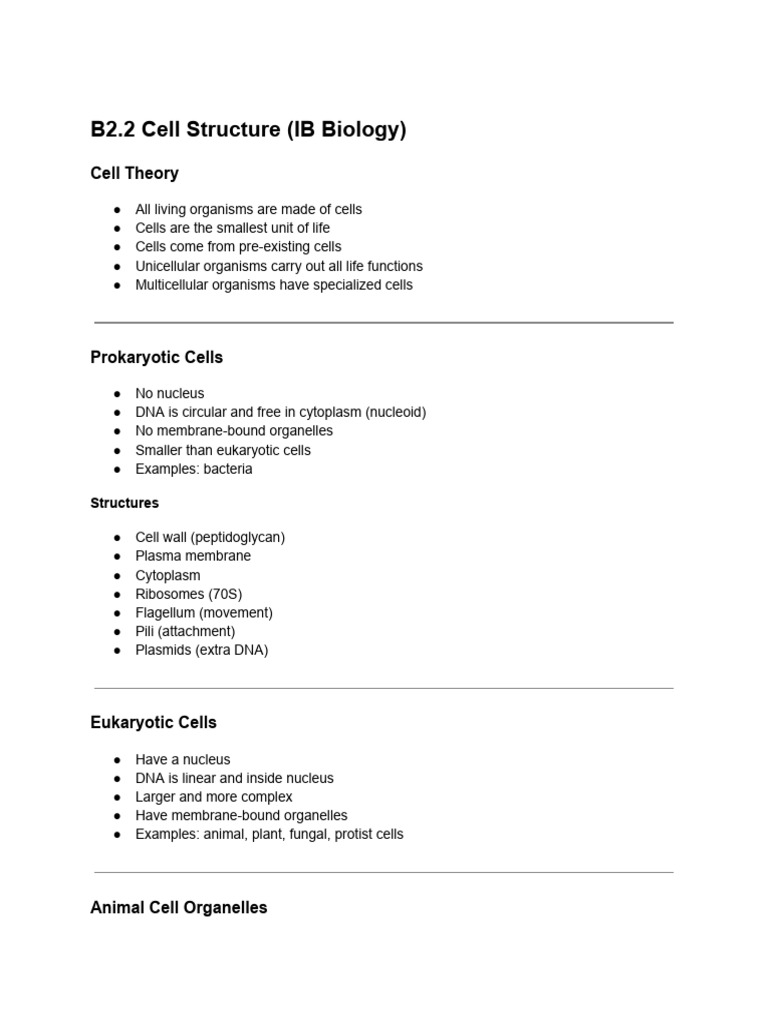 IB Biology b2.2 SL | PDF