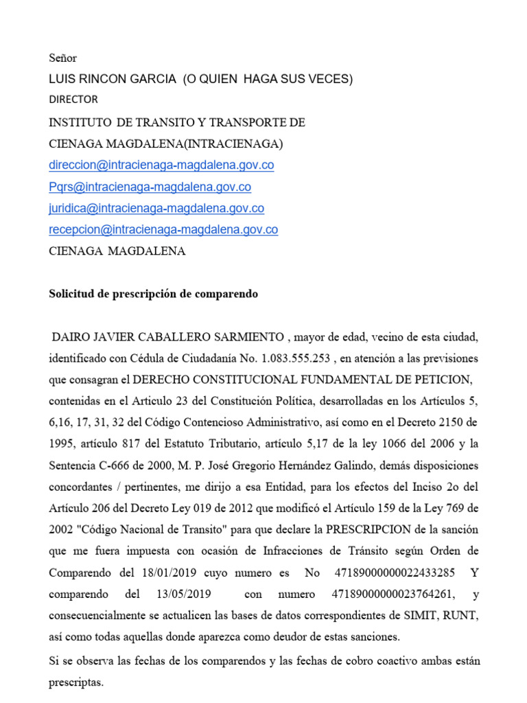 Pet Dairo Completa | PDF | Estatuto de limitaciones | Multa (pena)