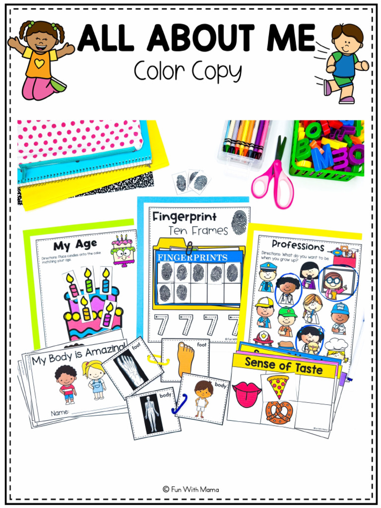 All About Me Activities Pack Color | PDF