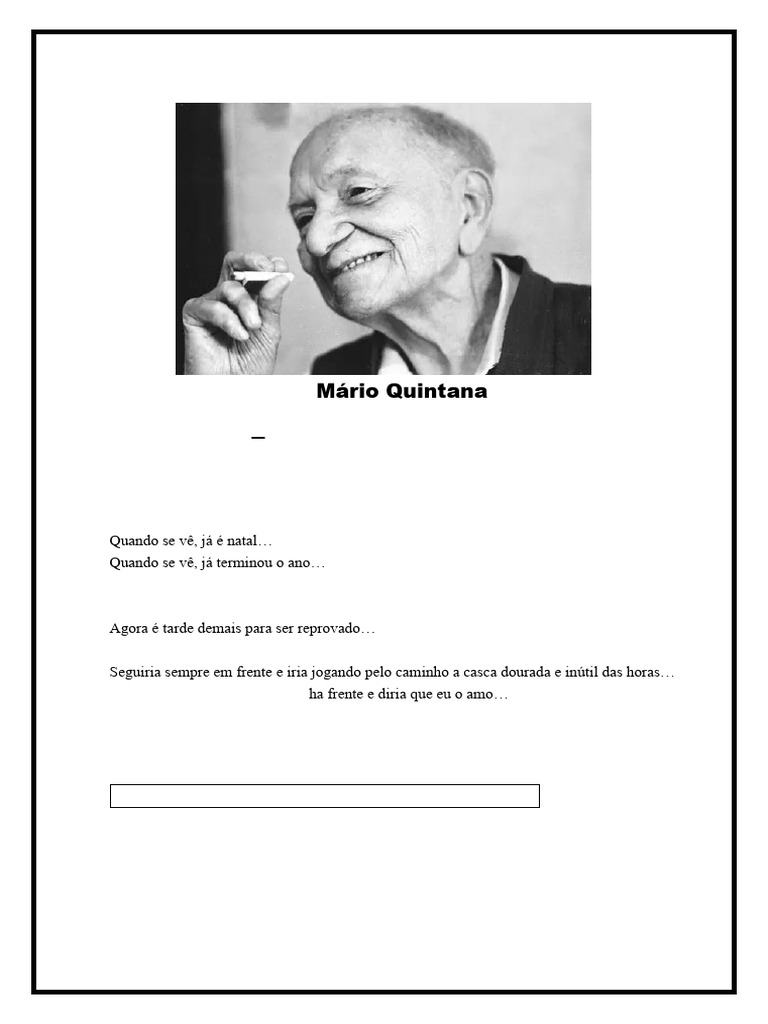 O Tempo - Poema de Mário Quintana | PDF