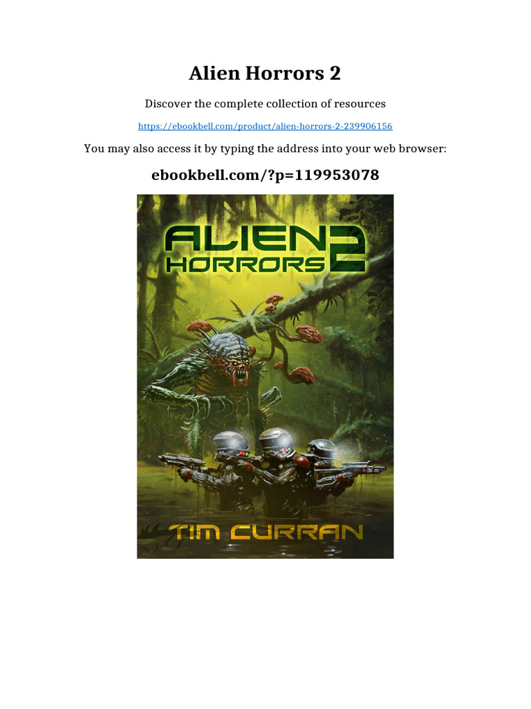 Alien Horrors 2 PDF Available | PDF | Mind | Statistical Mechanics