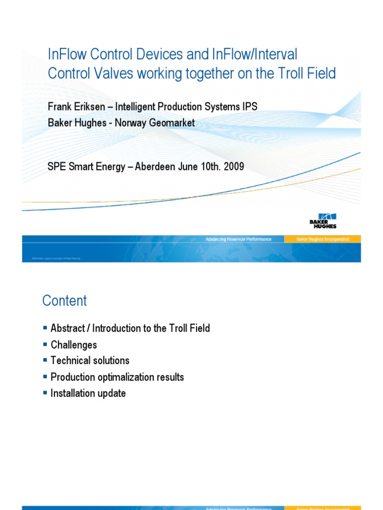 InFlow Control Devices and Valves Optimize Troll Field Production | PDF ...