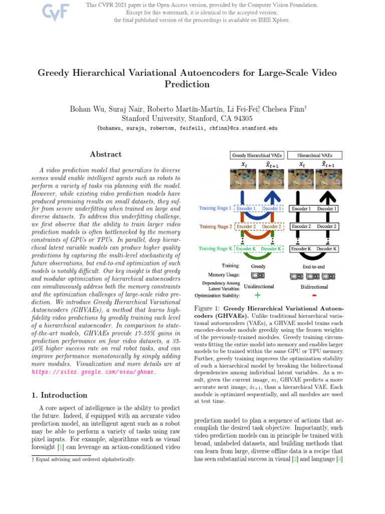Wu Greedy Hierarchical Variational Autoencoders For Large-Scale Video ...