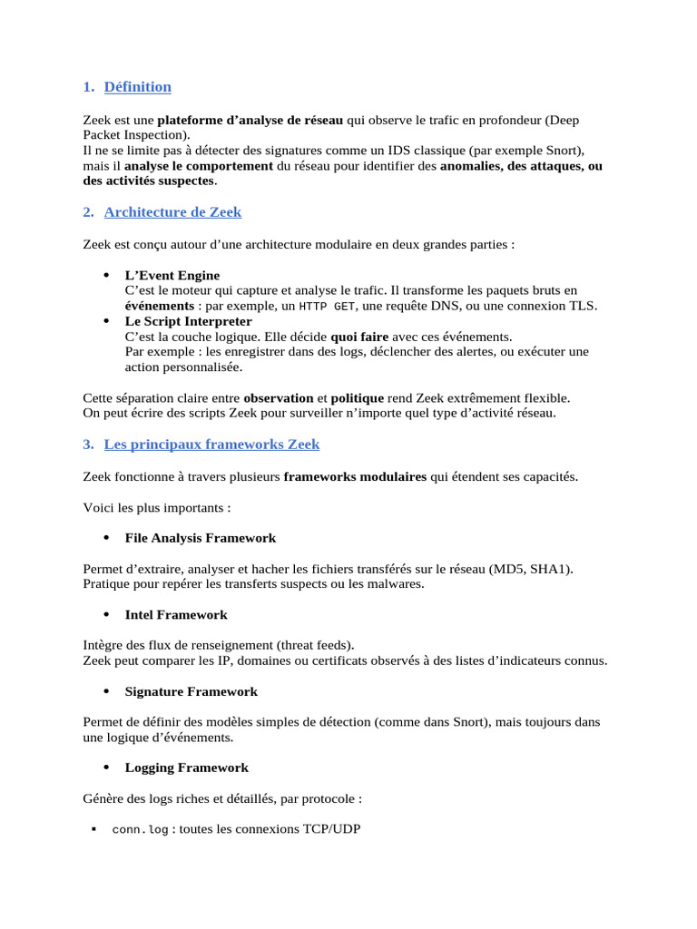 Zeek | PDF