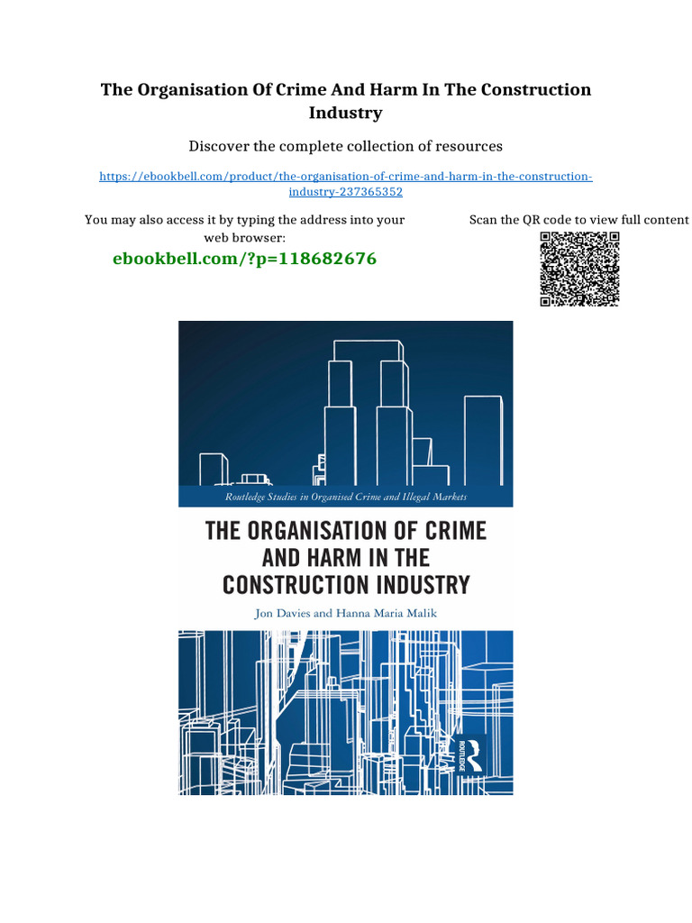 The Organisation of Crime and Harm in The Construction Industry Full ...