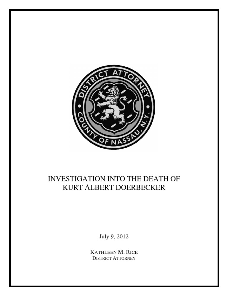 Investigation of Kurt Doerbecker's Death | PDF | Burden Of Proof (Law ...
