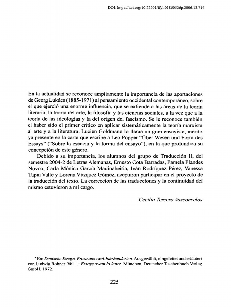 Lukács, Esayo | PDF | Ensayos | Platón