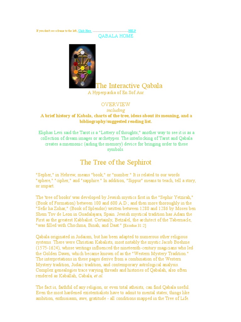 The Tree of Sephirot | PDF | Kabbalistic Words And Phrases | Kabbalah
