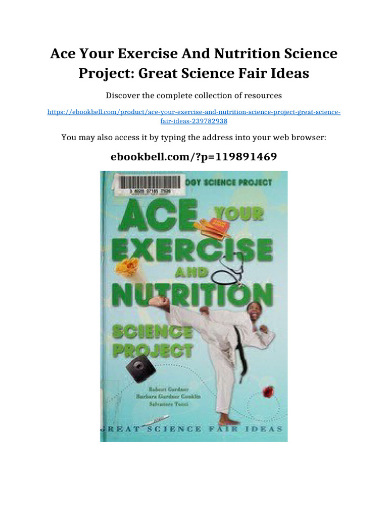 Ace Your Exercise and Nutrition Science Project: Great Science Fair ...