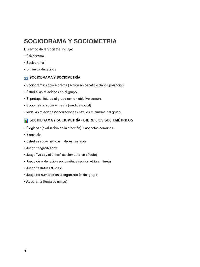 Sociometria y Sociodrama PDF | PDF