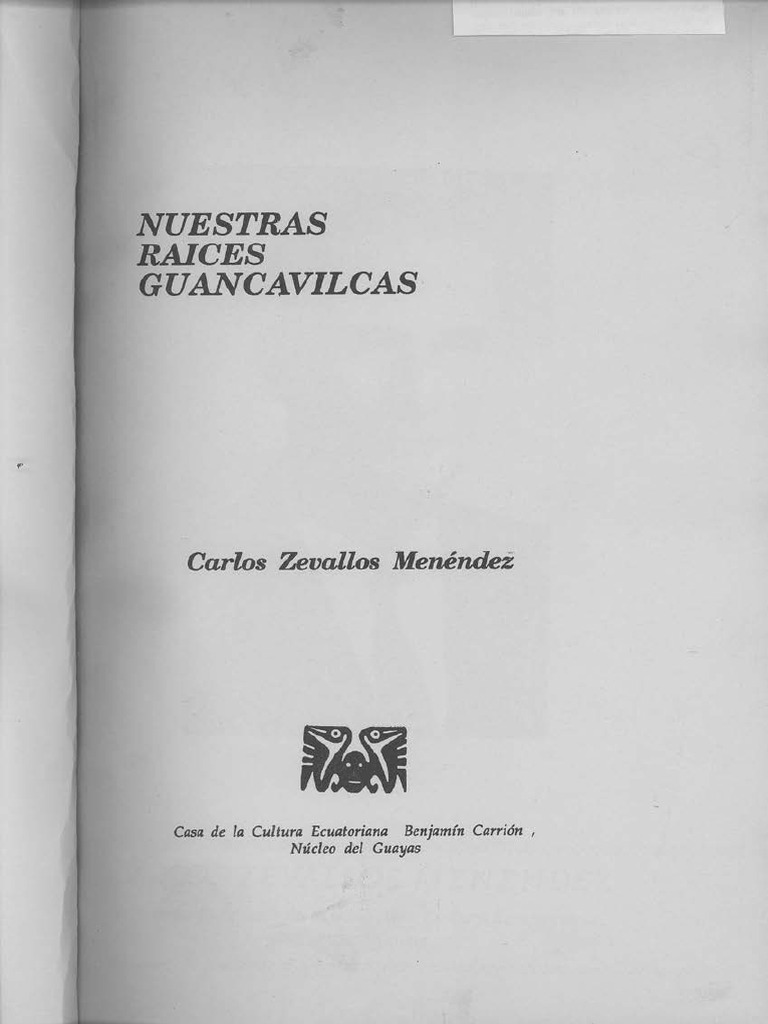 Zevallos - Nuestras Raices Guancavilcas | PDF