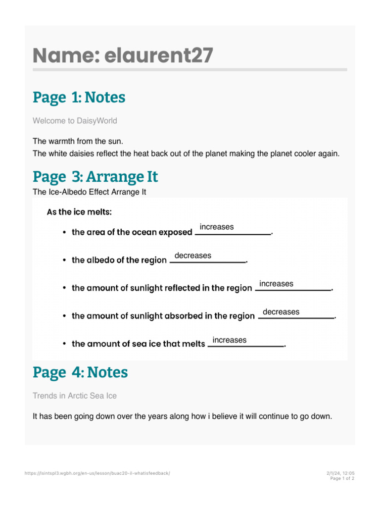 Welcome to DaisyWorld | PDF