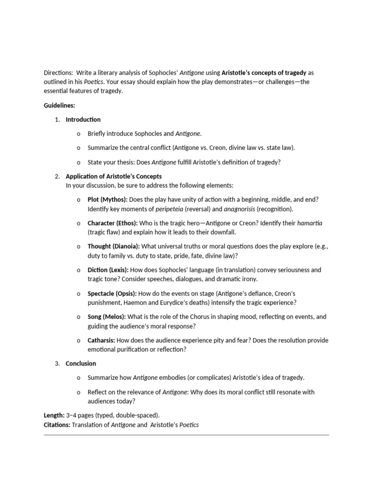 Antigone Task | PDF | Tragedy | Literary Theory