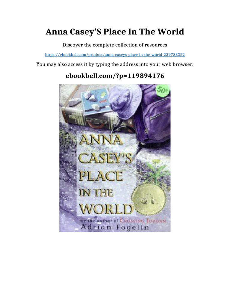 Anna Casey's place in the world full | PDF | Psalms | Intellectual Property