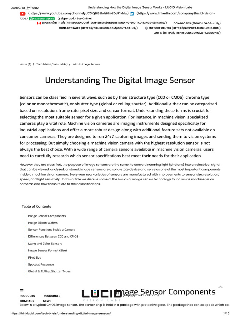 Understanding How The Digital Image Sensor Works | PDF | Charge Coupled ...