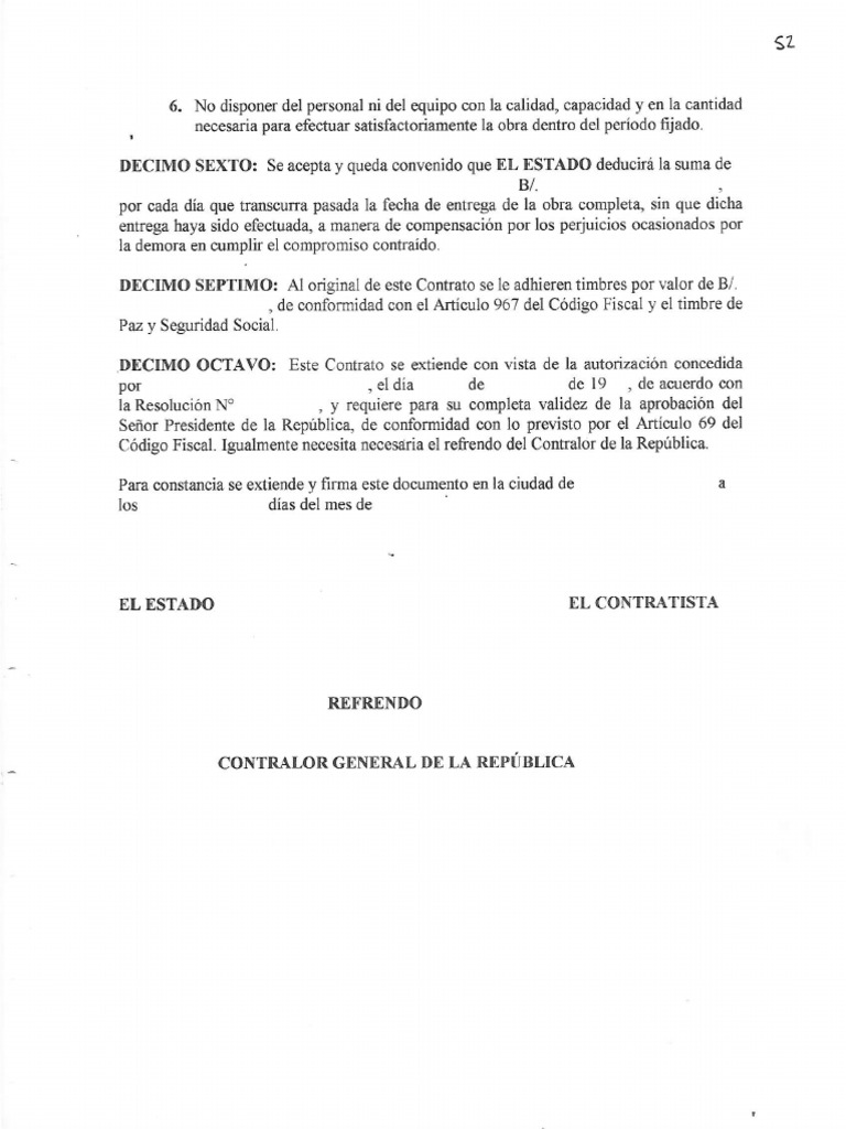 Modelo de Contrato Hoja 4 | PDF