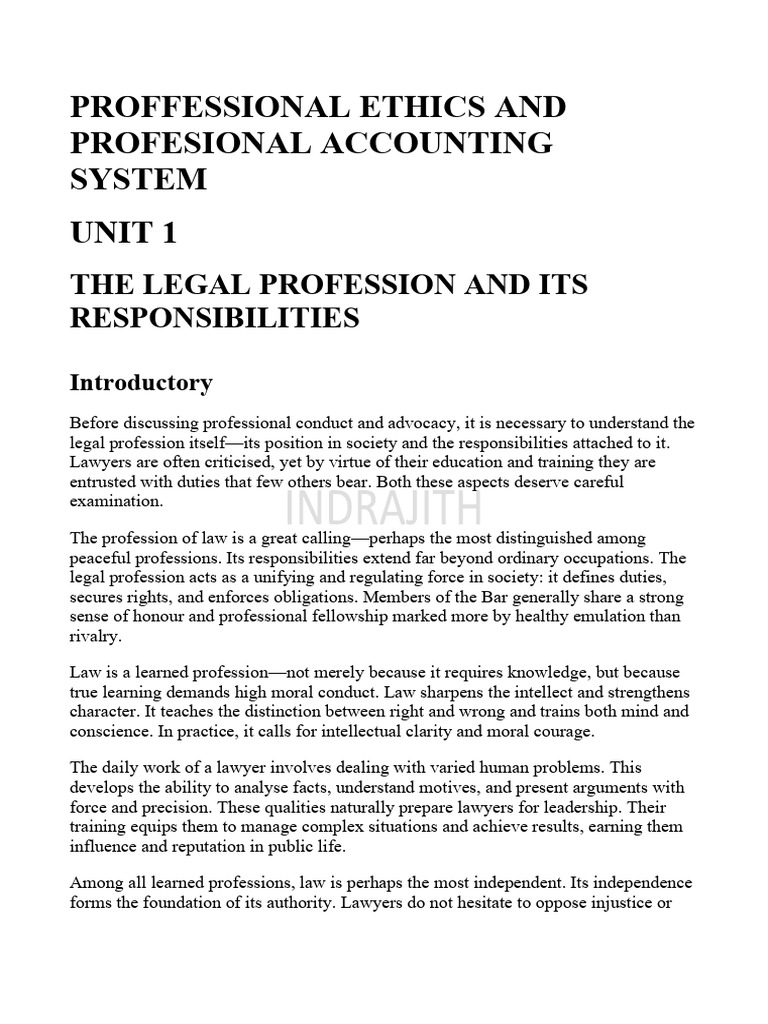 The Legal Profession and Its Responsibilities | PDF | Lawyer | Justice