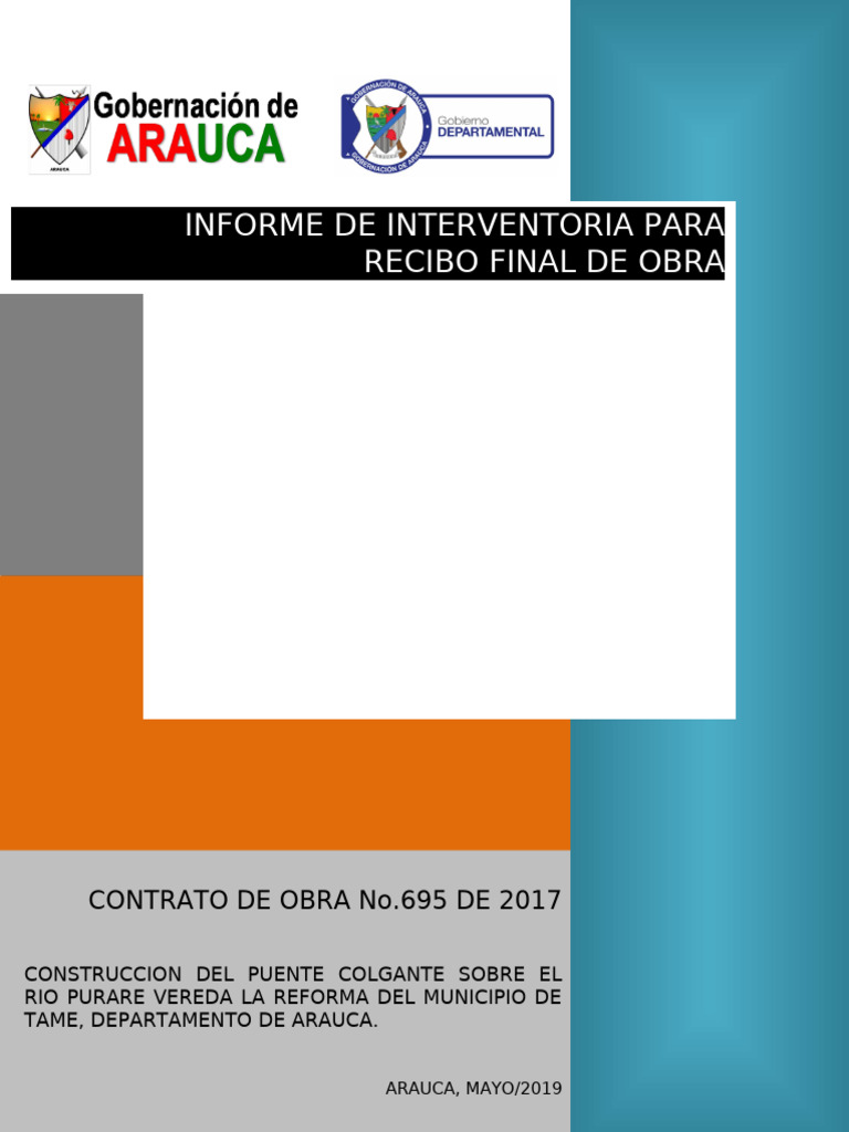 Fr-Gih-11 Informe de Interventoria para Recibo Final de Obras | PDF ...