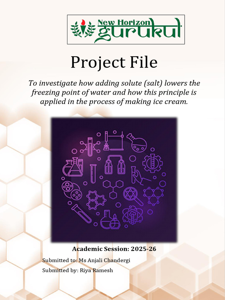 Chemistry Project Cover Page-24-25 | PDF