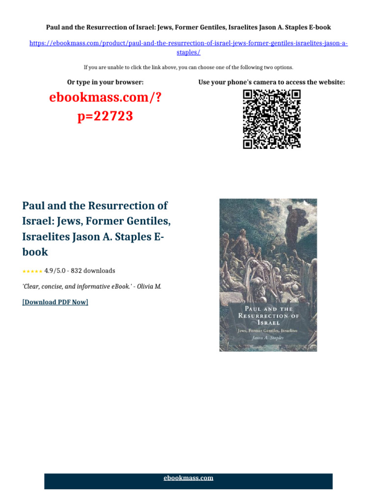 Paul and the Resurrection of Israel: Jews, Former Gentiles, Israelites ...
