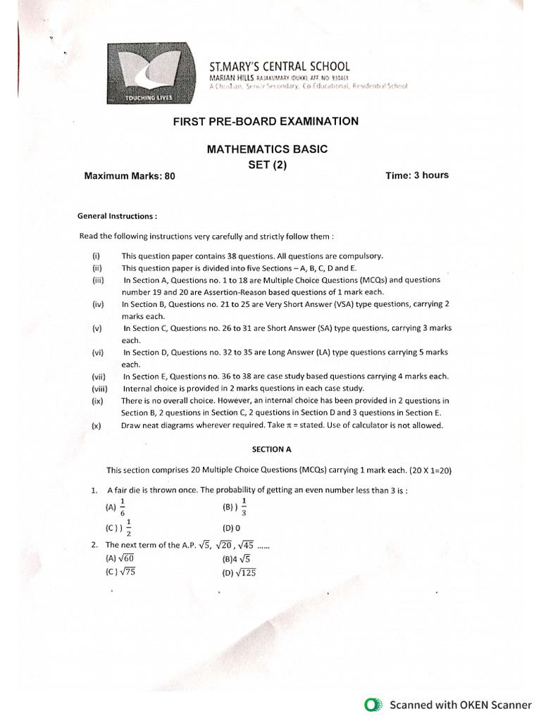 Basic Maths Set 1 | PDF