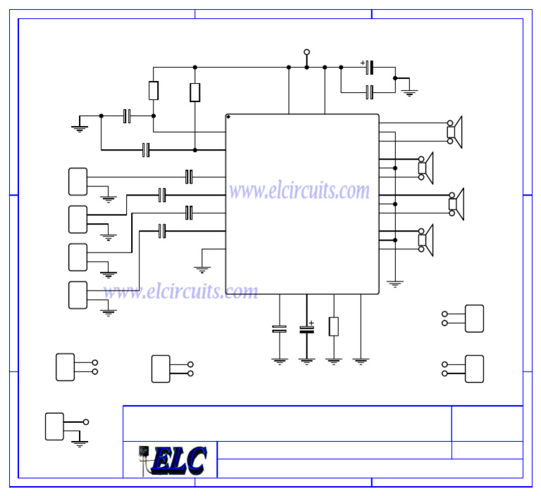 Schematic_4 Channel 200W MOSFET Quad Bridge Power Amplifier Using ...