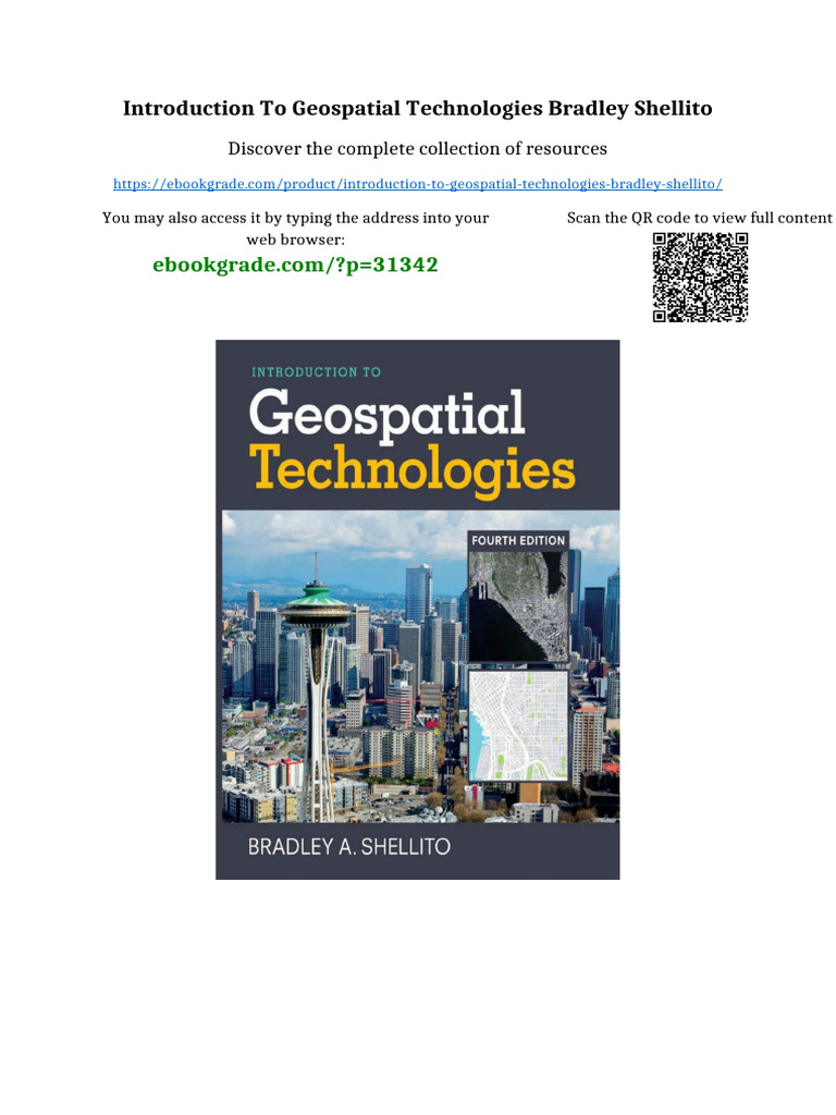 Introduction to Geospatial Technologies Bradley Shellito available full ...