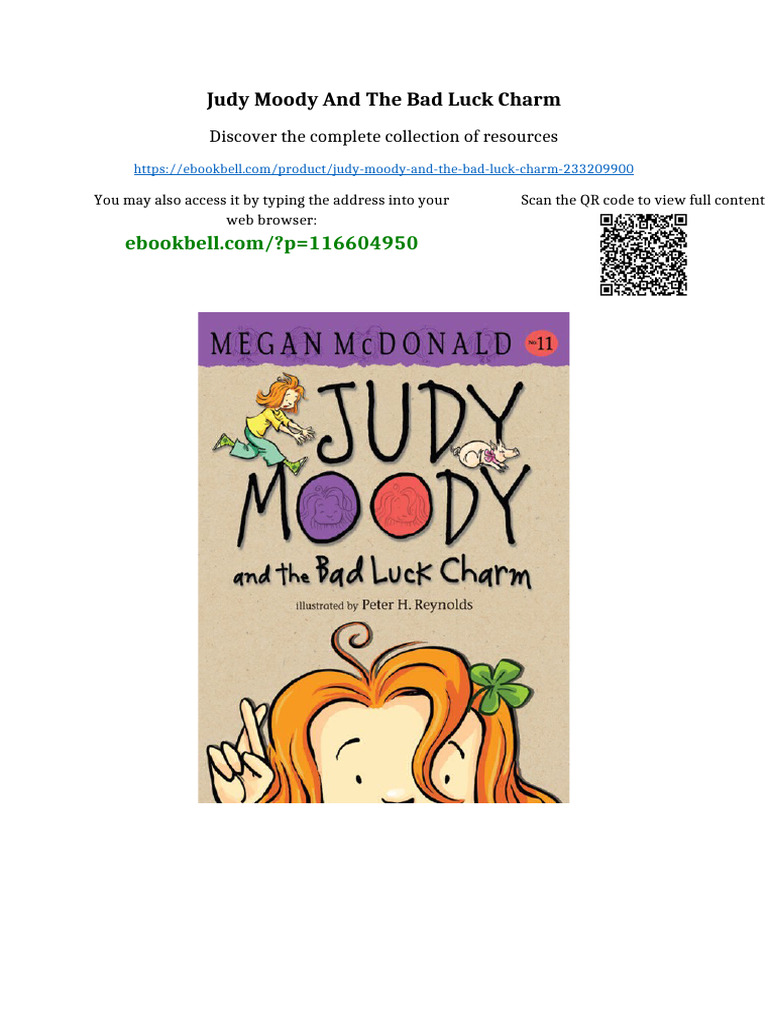 Judy Moody and The Bad Luck Charm Full Chapters Instanly | PDF | Sociology