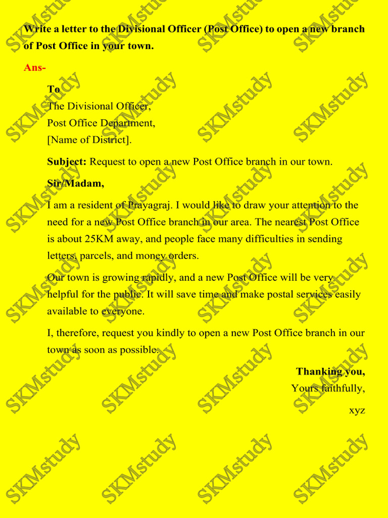 Class 12th English Important Latter | PDF