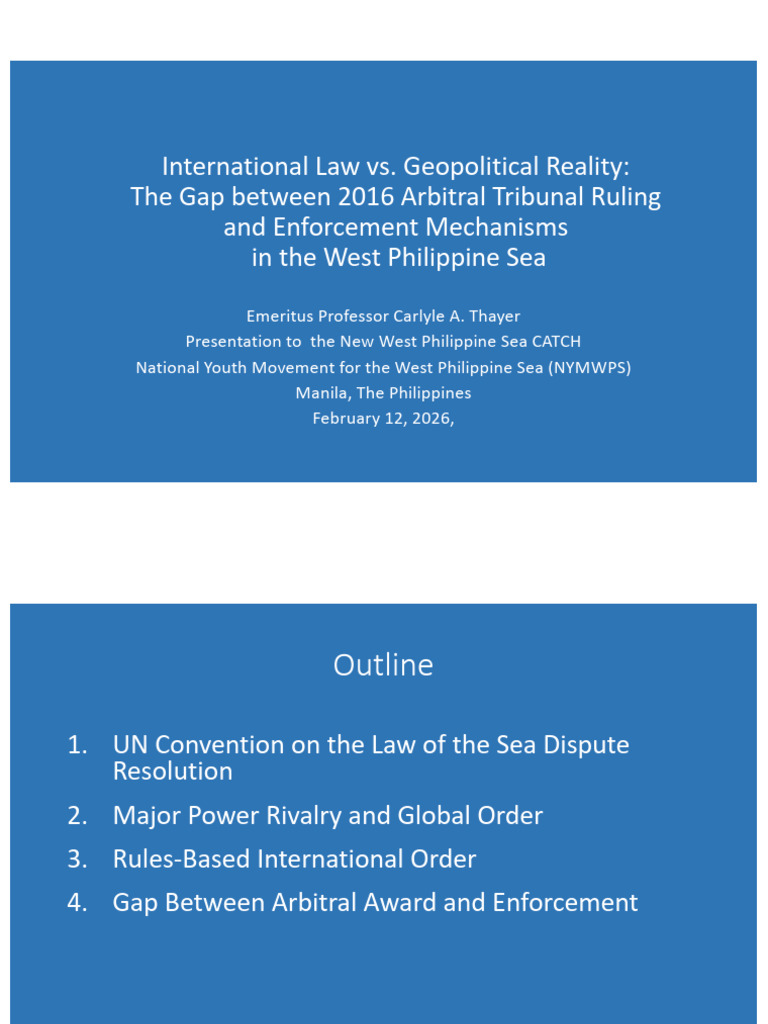 International Law vs. Geopolitical Reality: The Gap Between 2016 ...