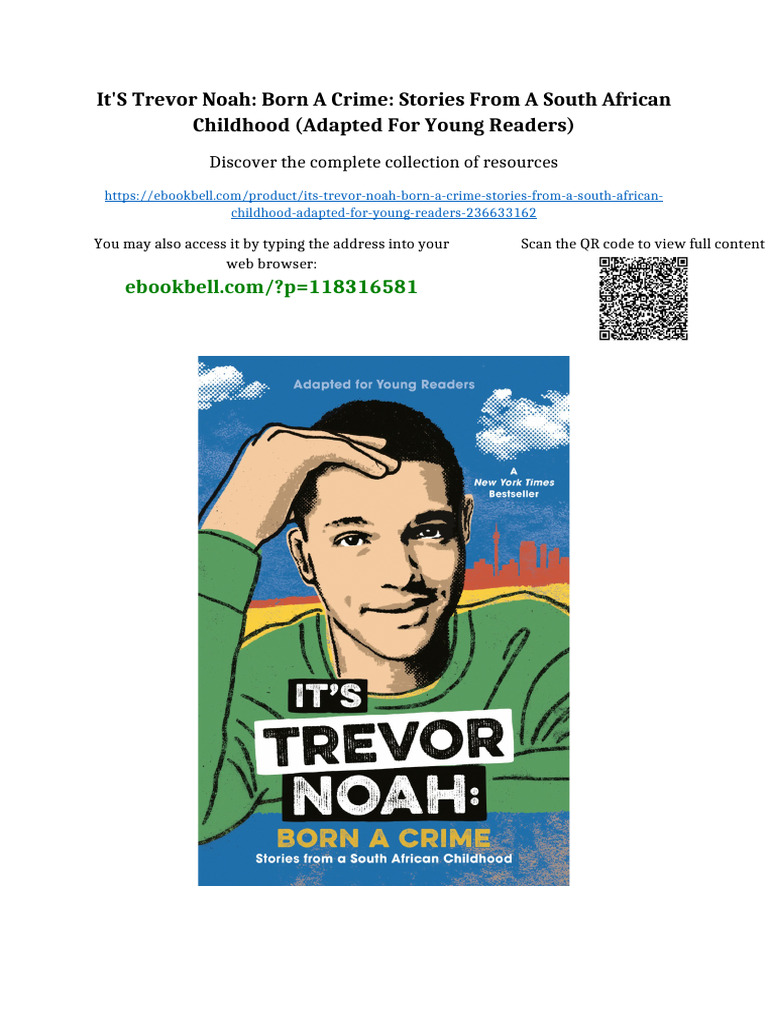 It's Trevor Noah: Born A Crime: Stories From A South African Childhood ...