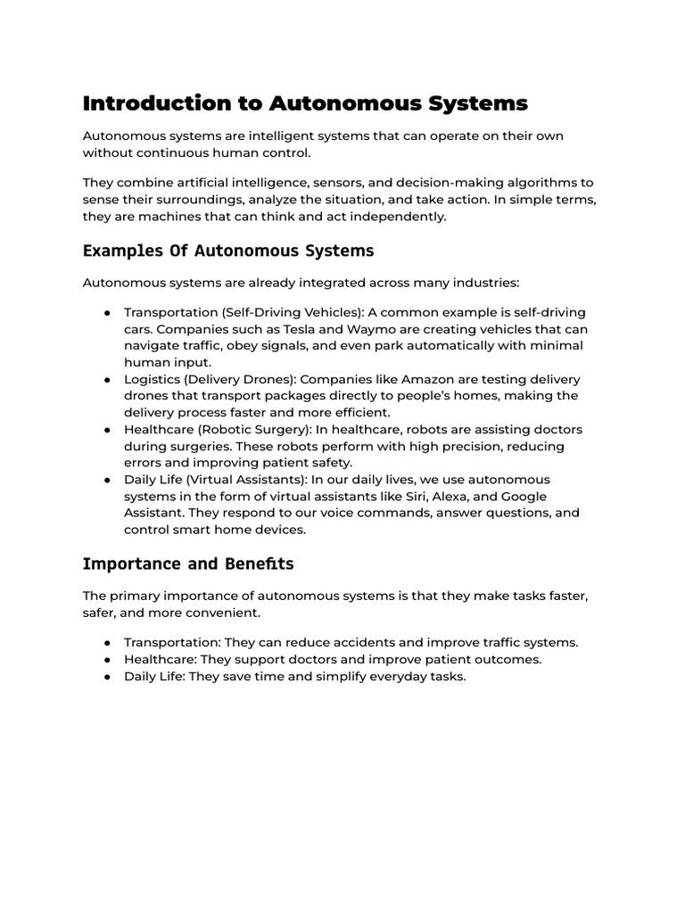 Ai Agents & Autonomous Systems | PDF