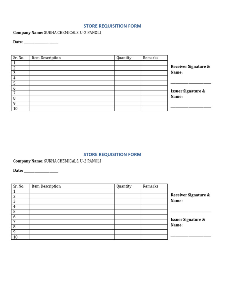 Store Requisition SRNO | PDF