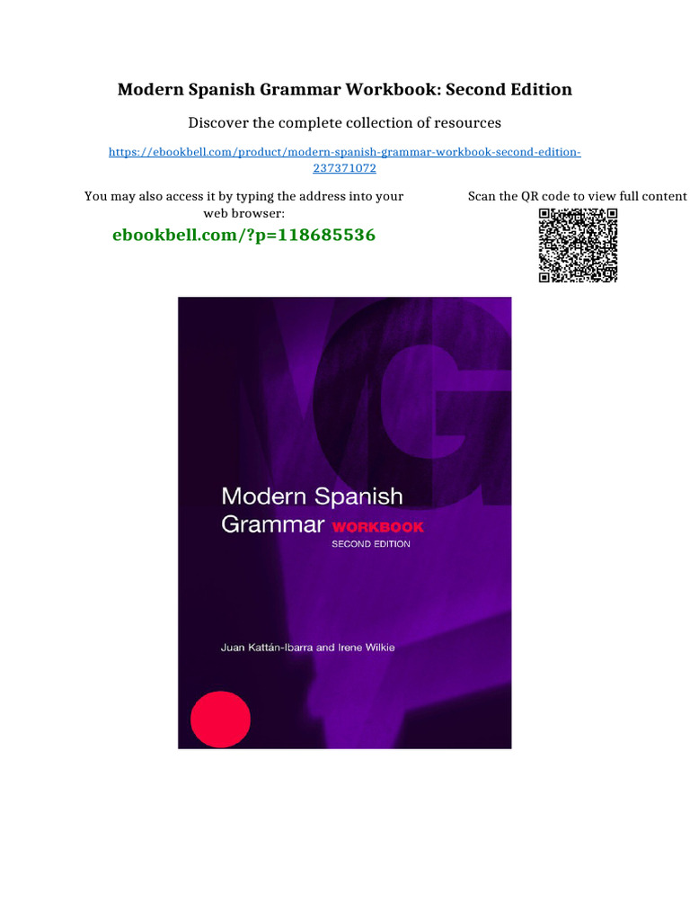 Modern Spanish Grammar Workbook: Second Edition Available All Format ...