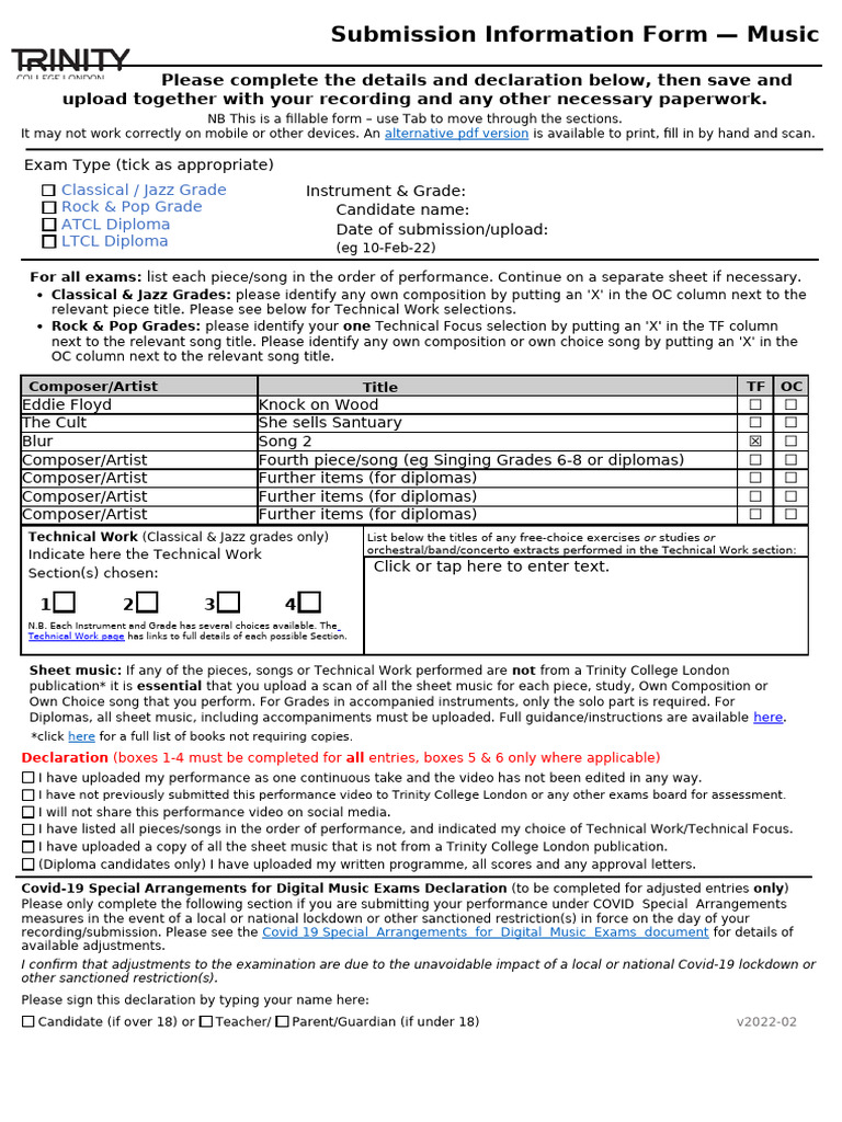 Submission Information Form Music Fillable 2022 (Feb 2022) 9406_Bryan ...