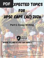 CAPF AC Paper 2 Toppers' Insights | PDF
